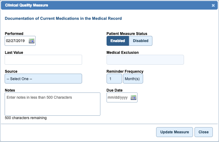Quality Measure Patient List