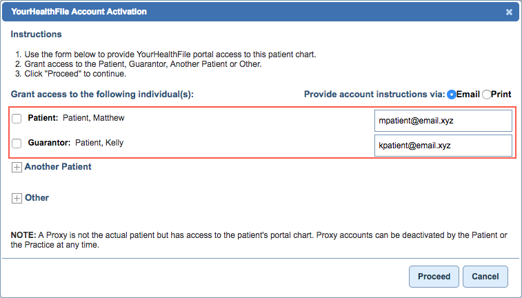 Enable Patient Portal Access