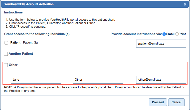 Enable Patient Portal Access